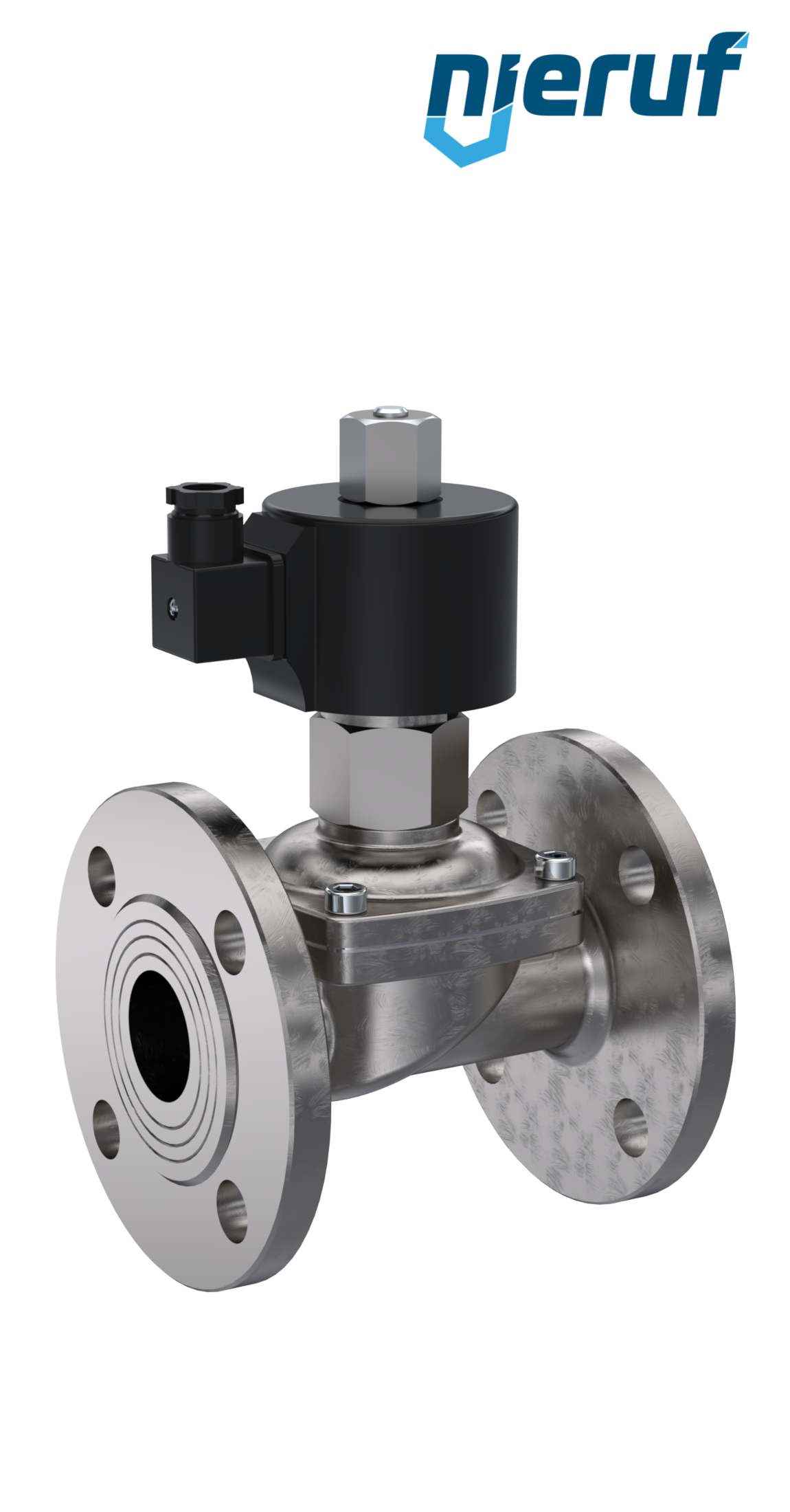Solenoid valve DN50 flange stainless steel EPDM 230V 50Hz NO