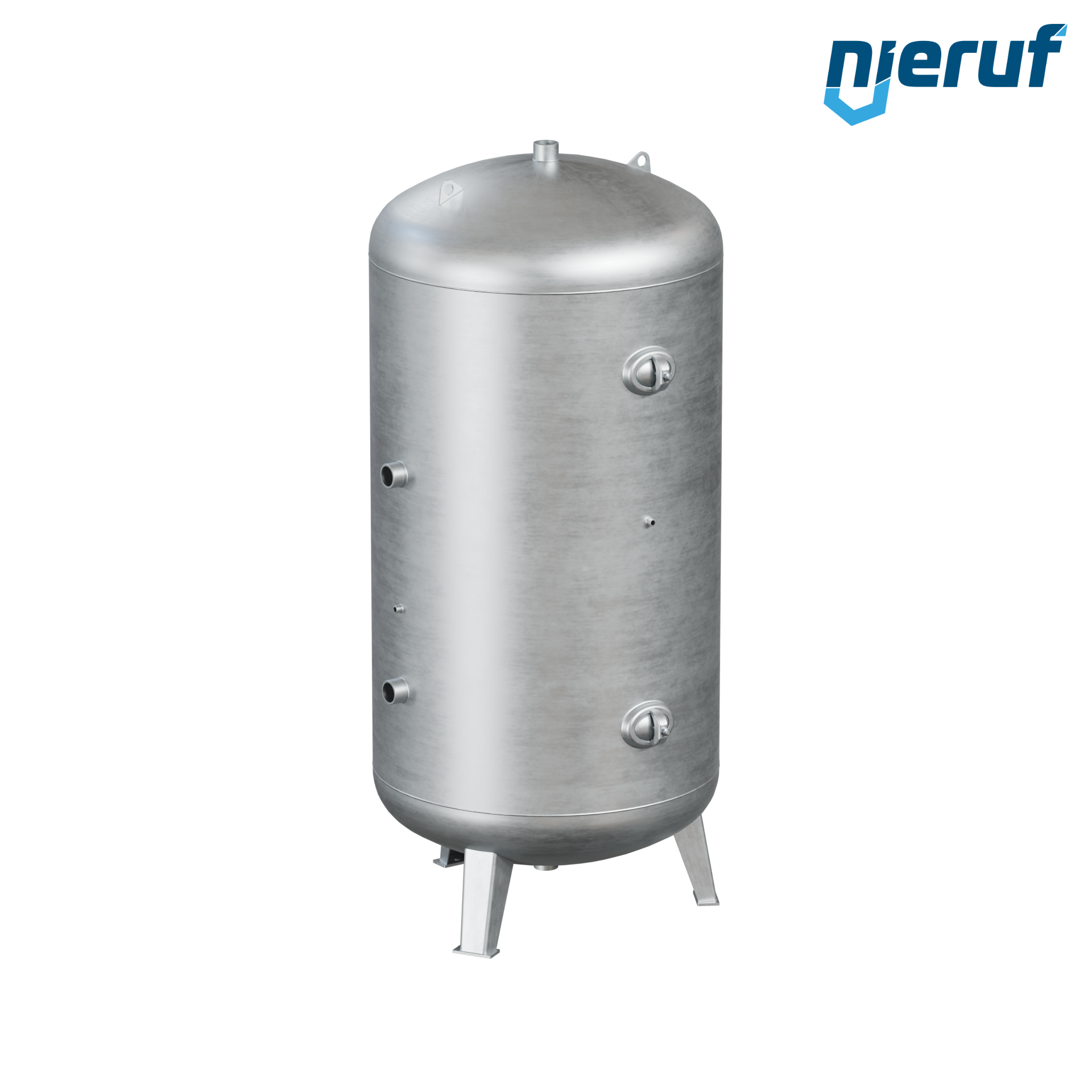 Pressure vessel BE01 6000 liter vertical, 0-11 bar, steel galvanized