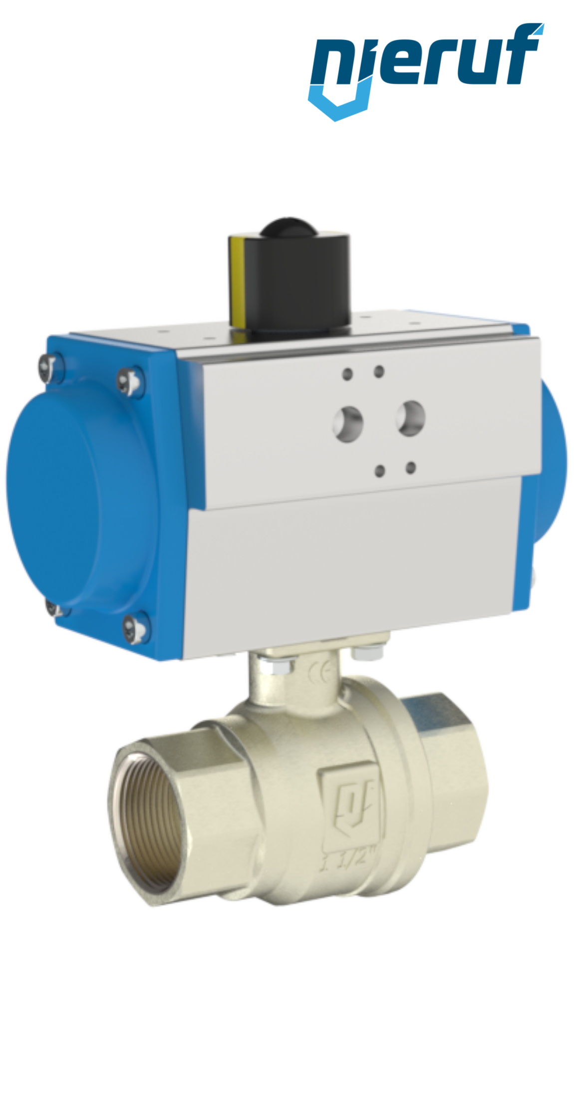 automatic ball valves DN8 - 1/4" inch pneumatic actuator single acting ...